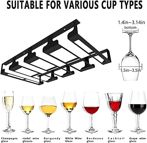 Household Wine Glass Rack, Wine Cabinet Goblet Rack, Wine Glass Rack, Wine Rack Hanging Rack 2 Packs