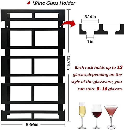 Household Wine Glass Rack, Wine Cabinet Goblet Rack, Wine Glass Rack, Wine Rack Hanging Rack 2 Packs