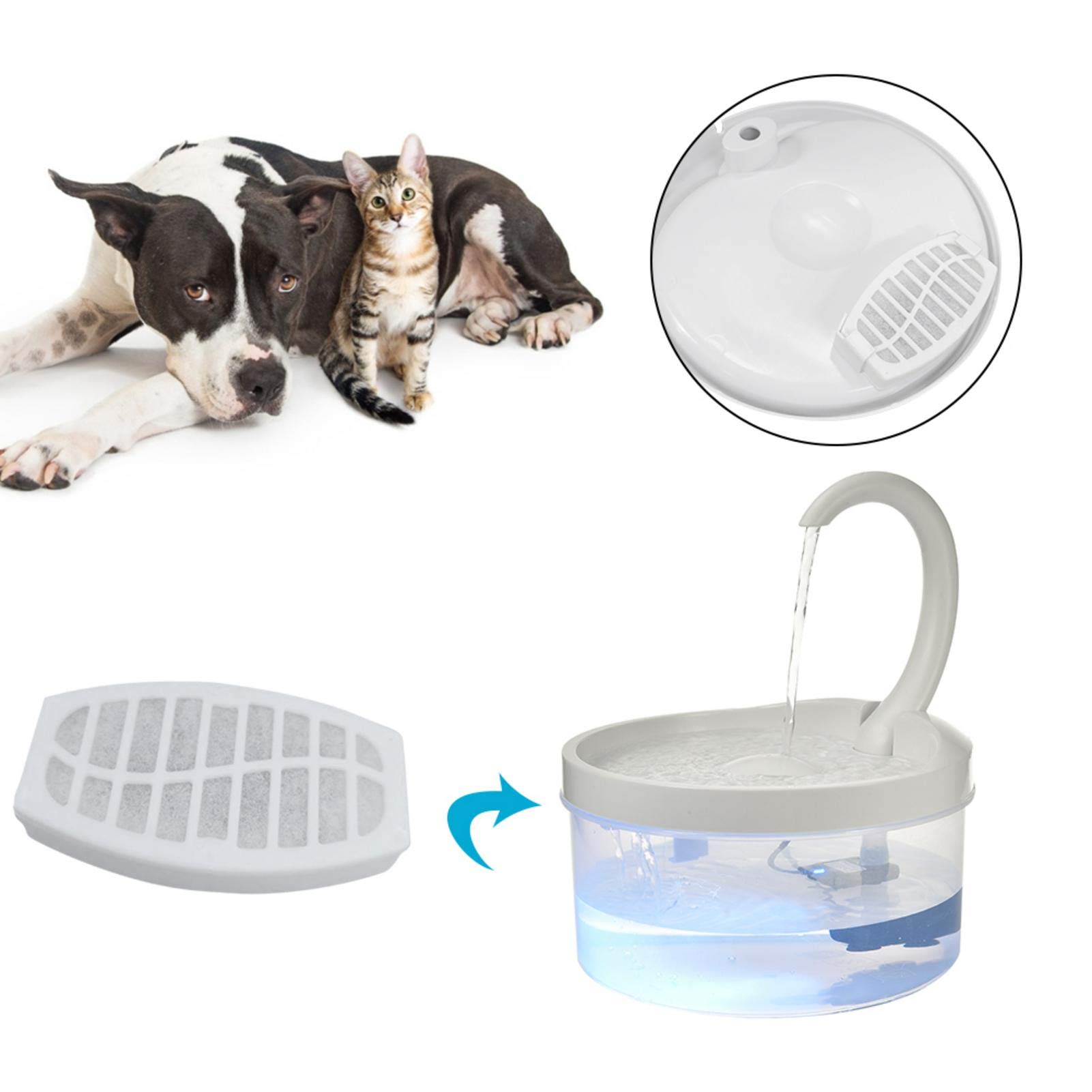 Cat Water Fountain Filter Cat Water Fountain Replacement Filters Pet Water Dispenser Filter Replacement,Effectively Filter Any Deposits For Pet Water Dispenser 8×4.5×1.5cm