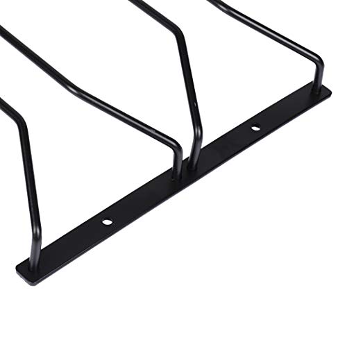 Dianoo Wine Glass Holder, Stemware Rack, Wine Glass Rack Under Cabinet With Screws, 27cm 2 Rows Black