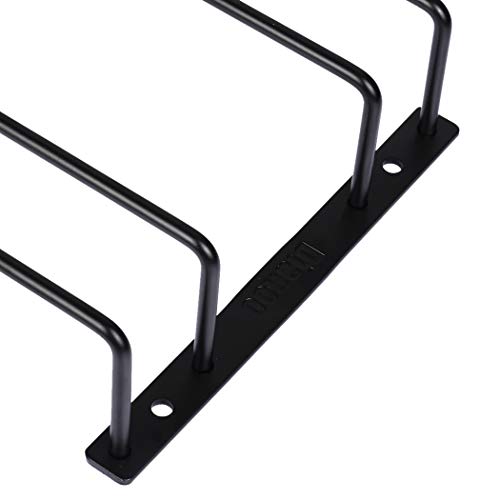 Dianoo Wine Glass Holder, Stemware Rack, Wine Glass Rack Under Cabinet With Screws, 27cm 2 Rows Black