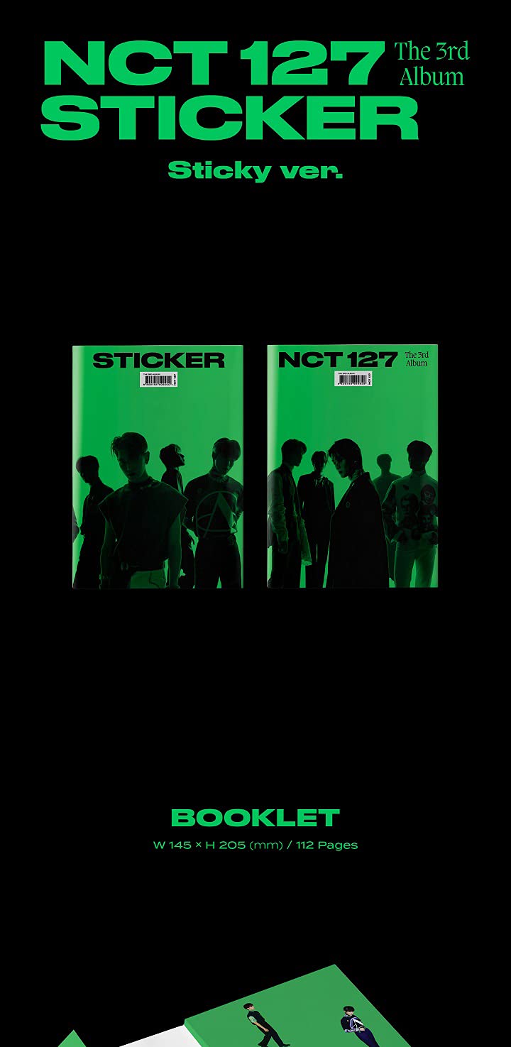 New NCT 127 Sticker 3rd Album Sticky Version CD+1p Poster+1p Folding Poster On Pack+112p Booklet+1p Sticker+1p PostCard+1p PhotoCard+Tracking Sealed