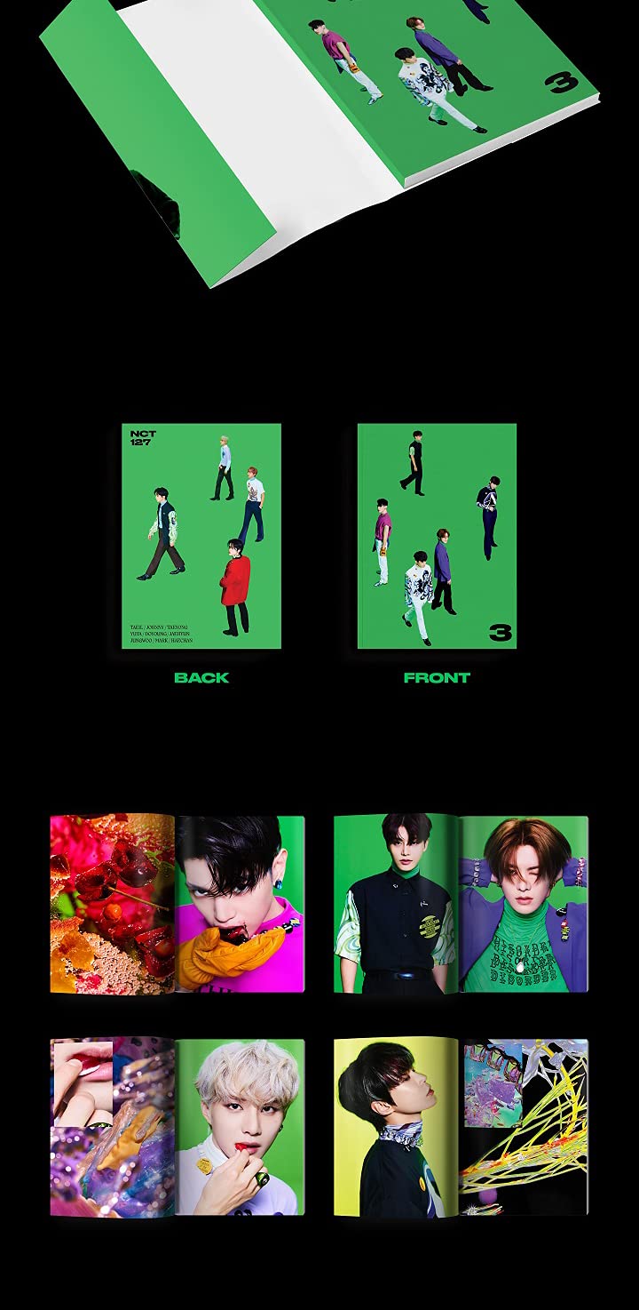 New NCT 127 Sticker 3rd Album Sticky Version CD+1p Poster+1p Folding Poster On Pack+112p Booklet+1p Sticker+1p PostCard+1p PhotoCard+Tracking Sealed