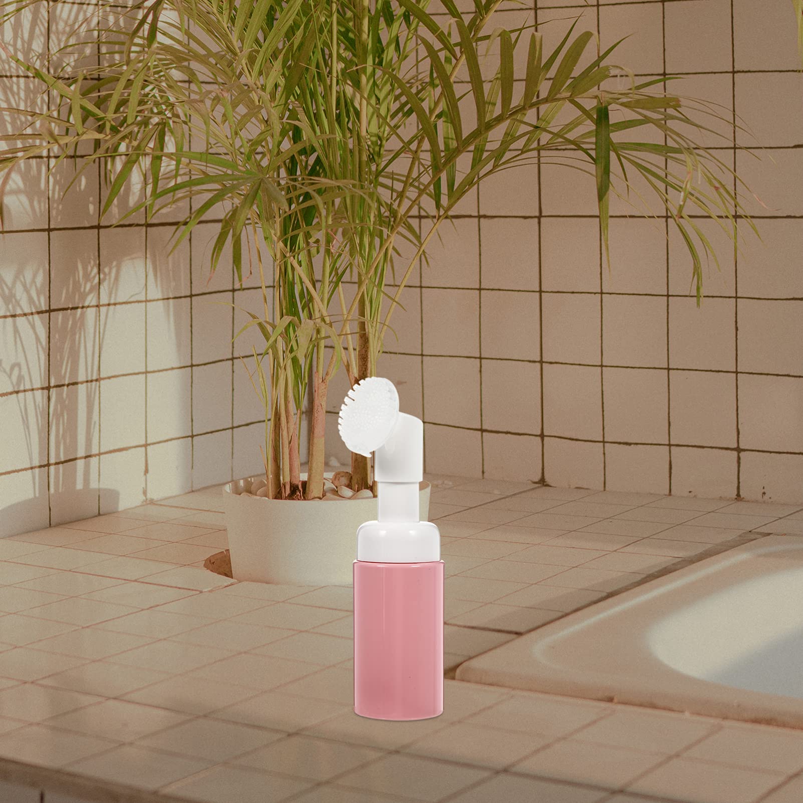 Foaming Dispenser 3Pcs Foaming Soap Dispenser Empty Facial Foam Bottle Hand Soap Containers with Foam Massage Clean Brush Head for Home Bathroom 100ml 30ml