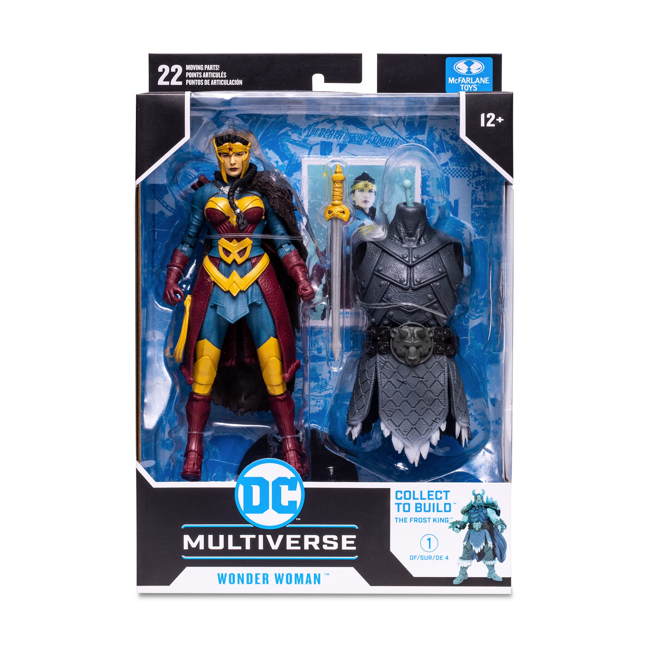 McFarlane Toys DC Multiverse Wonder Woman Endless Winter 7" Action Figure with Build-A Frost King Piece and Accessories