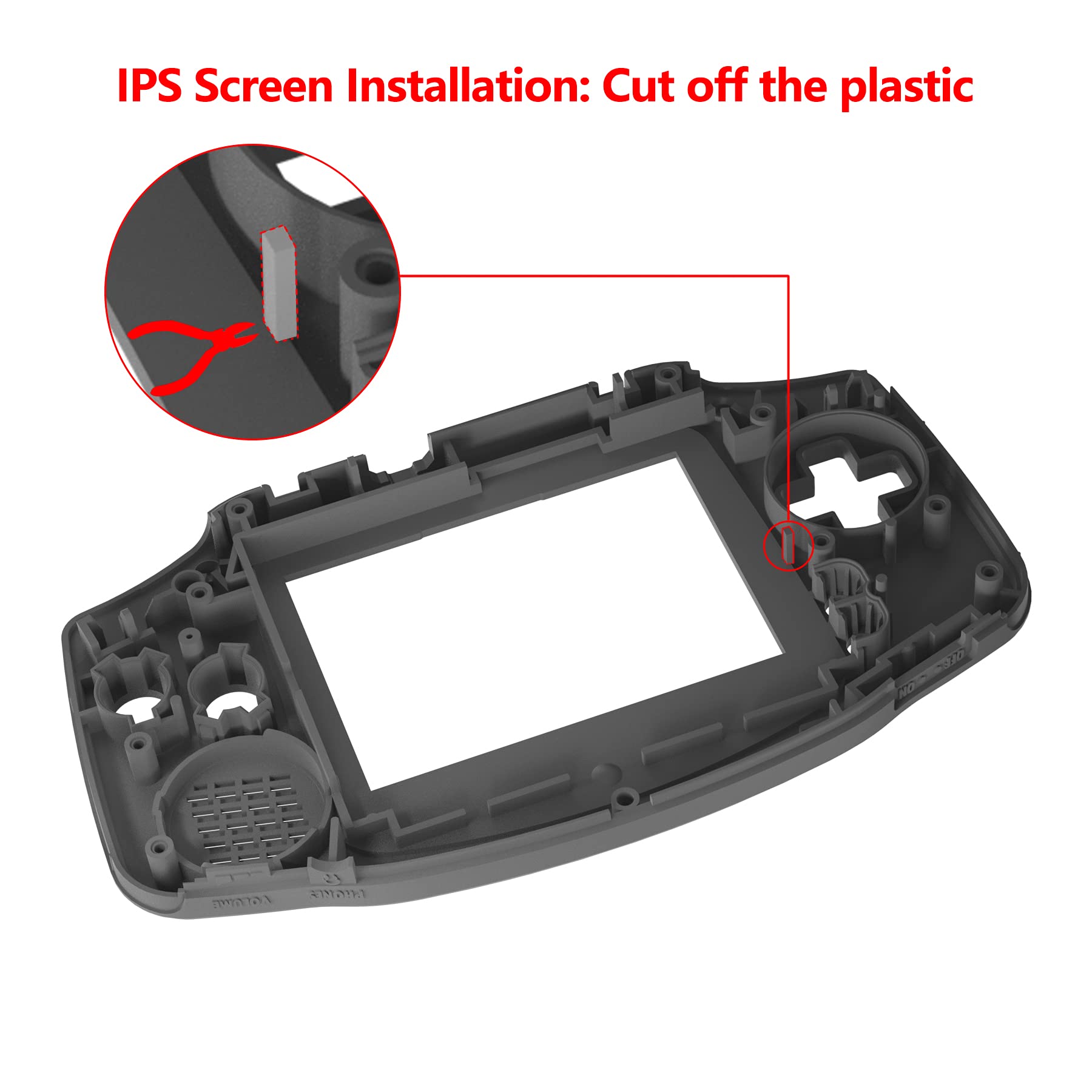 IPS Ready Upgraded eXtremeRate Clear Atomic Purple Replacement Shell Full Housing Cover + Buttons for Gameboy Advance GBA – Compatible with Both IPS & Standard LCD – Console & IPS Screen NOT Included