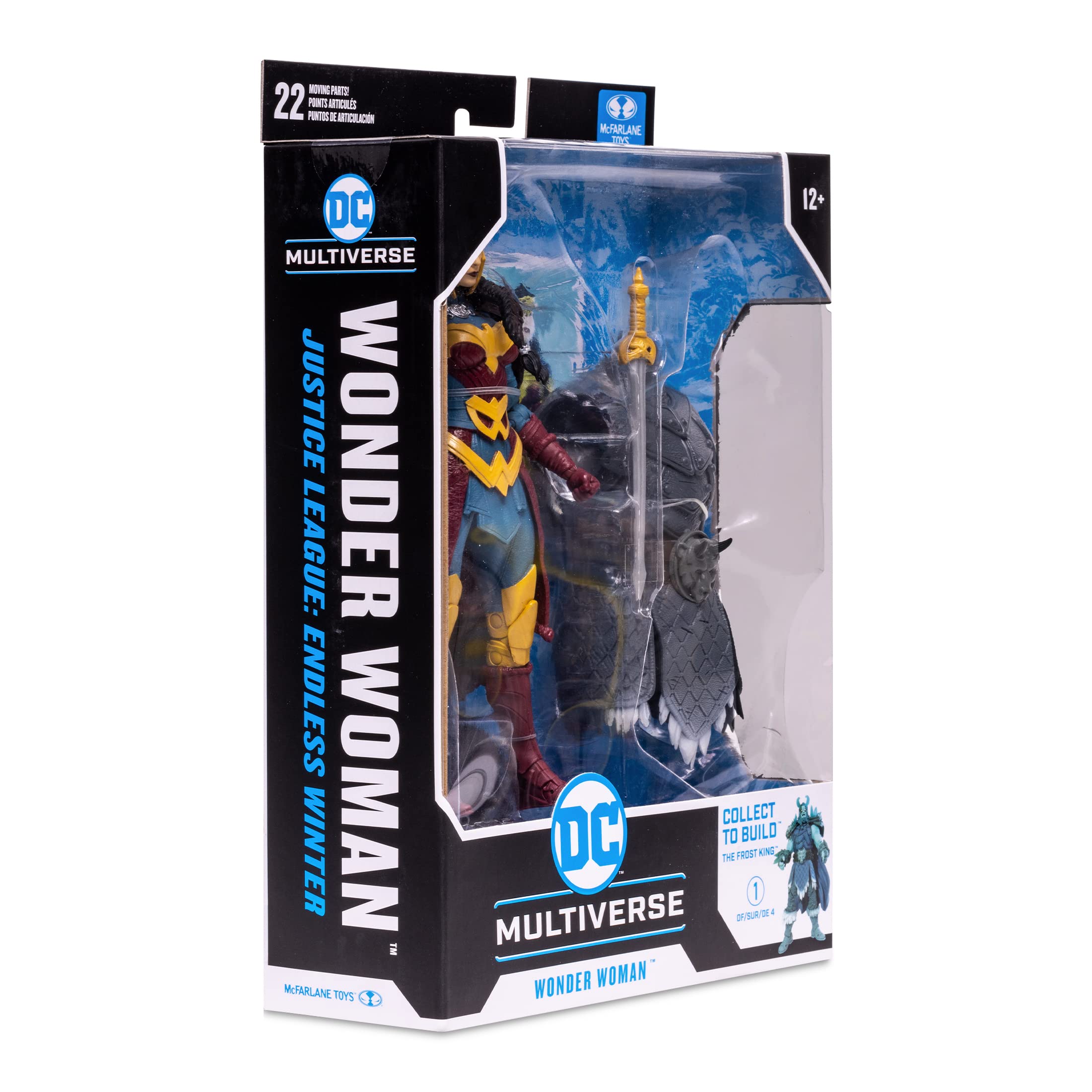 McFarlane Toys DC Multiverse Wonder Woman Endless Winter 7" Action Figure with Build-A Frost King Piece and Accessories