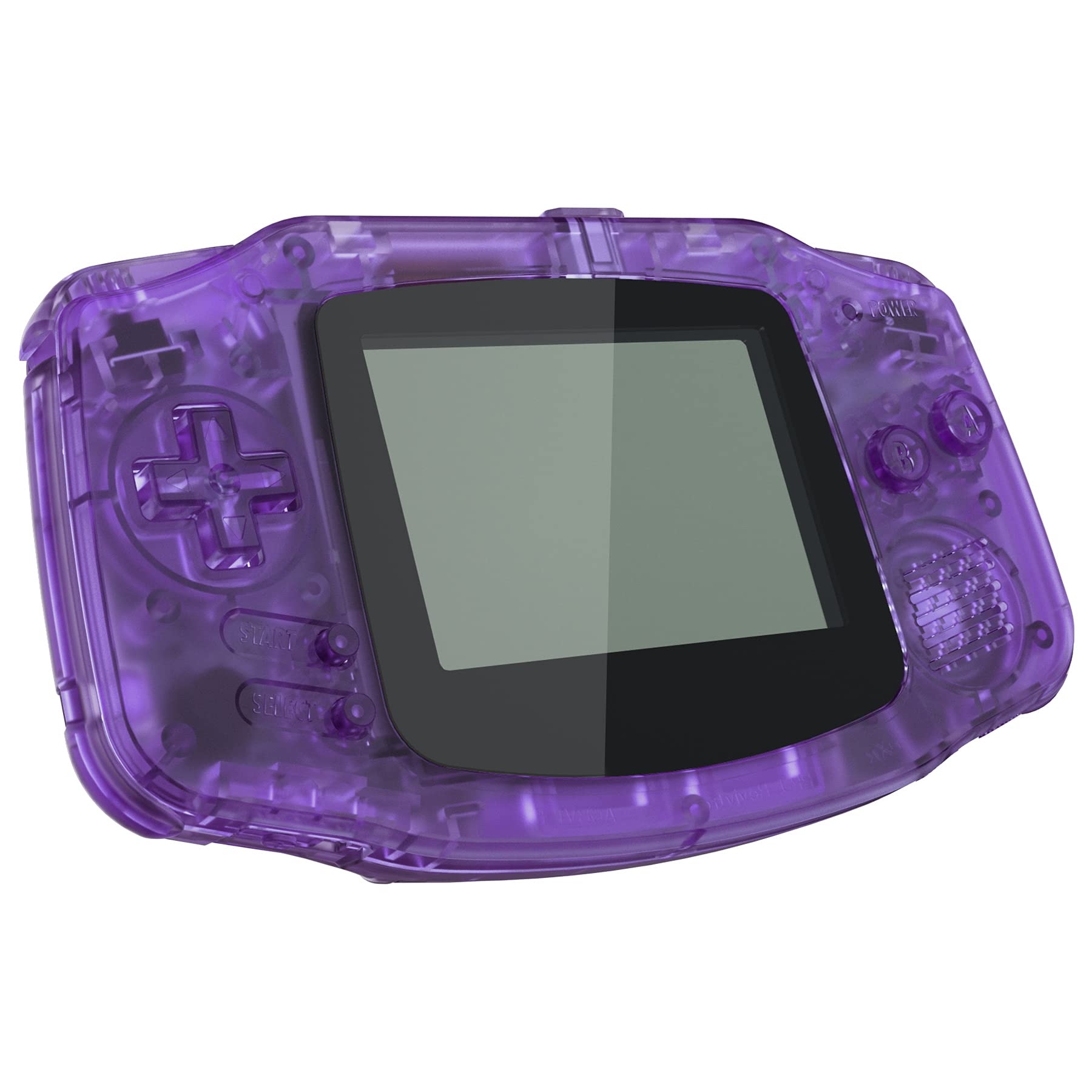 IPS Ready Upgraded eXtremeRate Clear Atomic Purple Replacement Shell Full Housing Cover + Buttons for Gameboy Advance GBA – Compatible with Both IPS & Standard LCD – Console & IPS Screen NOT Included