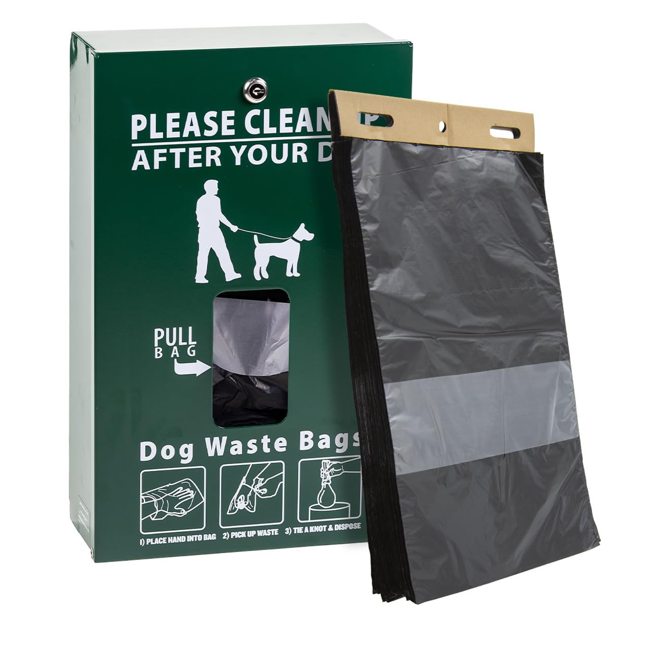 Zero Waste USA® - 800 ONEpul® dog waste station refill header bags - Dispense 1 bag at a time with our trademarked pull-strap. Designed to fit any dog waste header stations. (8 headers of 100 bags)