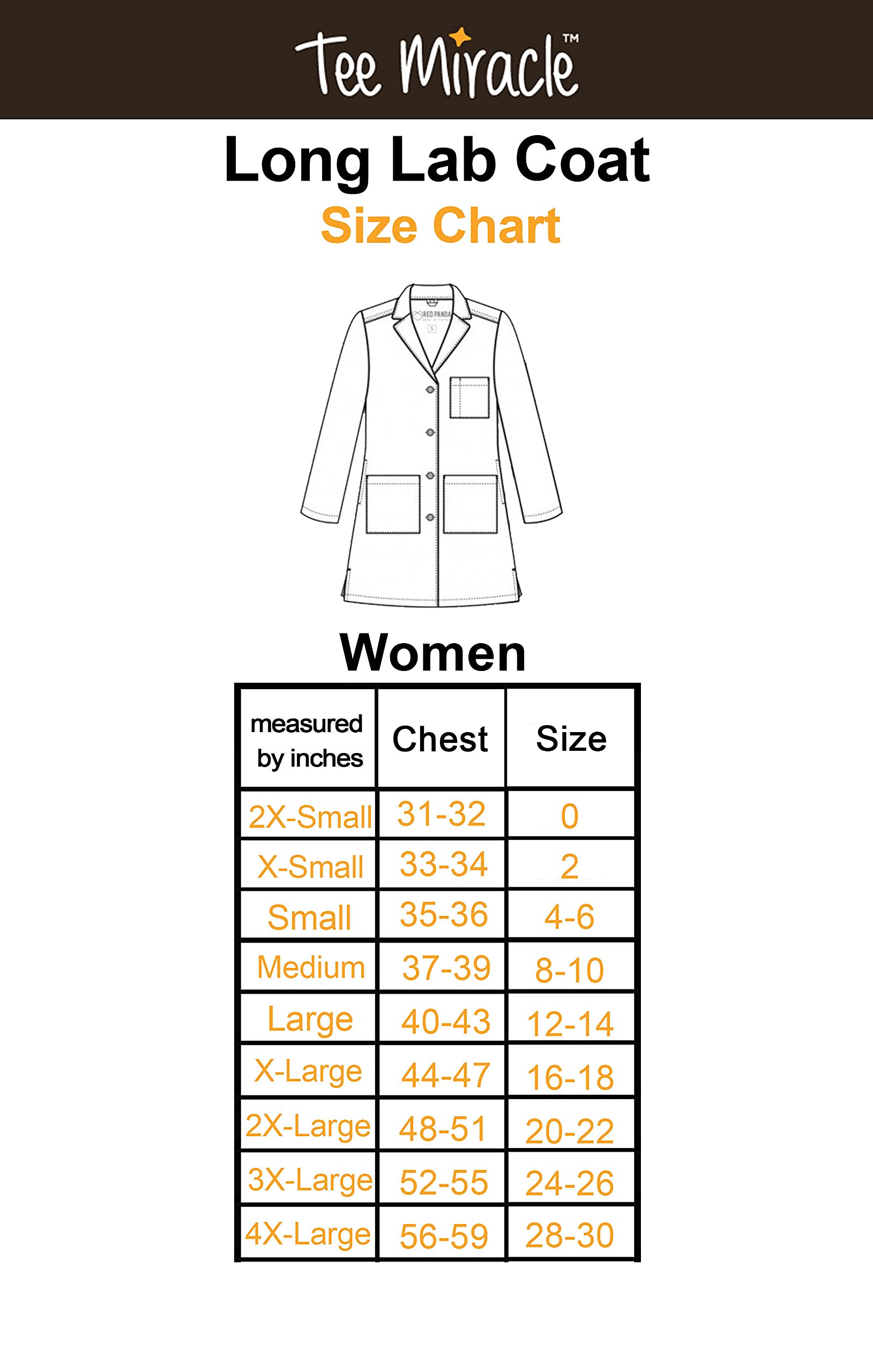 Custom Embroidered Womens Medical Laboratory Coats - Add Your Name or Text - Long Sleeve 3-Pocket Long Lab Coats