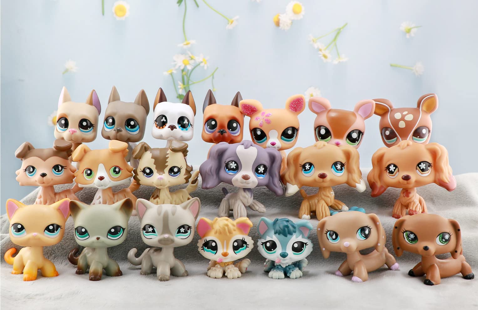 Junior Pet Shop lps Pets Collectable, (lps Pets 5pcs Random & lps Accessories 7pcs Random) Rare Figures Kids Gift