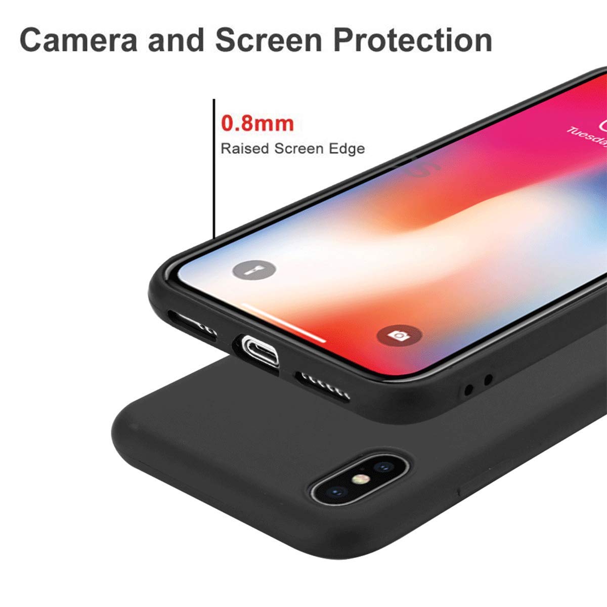 FZZSZS Case for Oppo Reno 6 Pro+ 5G,Soft Anti-Scratch Black Protective Shell Silicone Flexible TPU Phone Case Protection Cover for Oppo Reno 6 Pro+ 5G (6.55") - LLM39