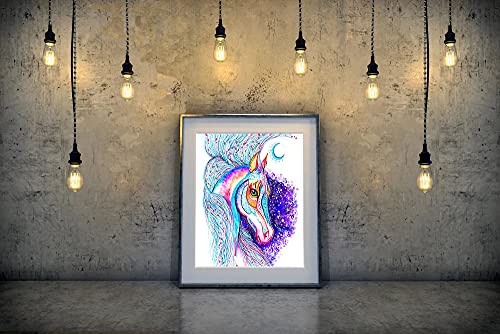 5D DIY Diamond Painting Kits for Adults Kids, Full Round Drill Diamond Art Painting, Crafts, Artwork, Used for Home Office Wall Decoration,14x18inch/35x45cm (Frame)
