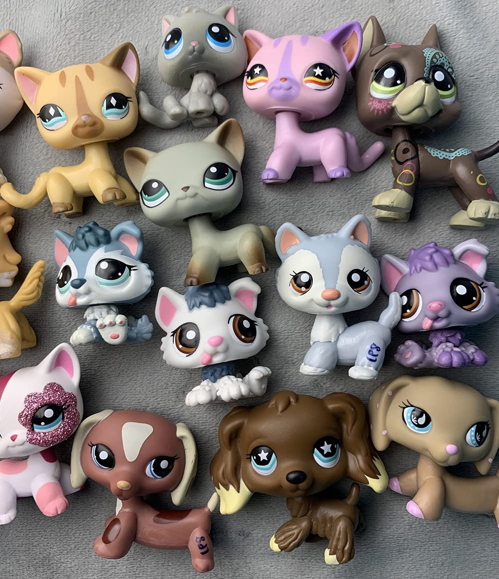 Junior Pet Shop lps Pets Collectable, (lps Pets 5pcs Random & lps Accessories 7pcs Random) Rare Figures Kids Gift