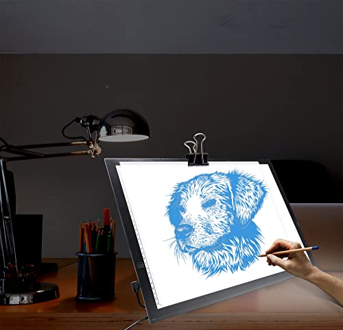 A3 Diamond Painting Light Pad with Built-in Stand, Hawanik A3 Large LED Tracing Light Box with Stand for Vinyl Weeding Drawing