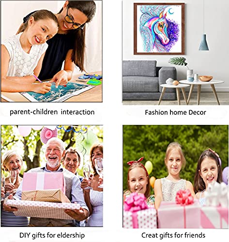 5D DIY Diamond Painting Kits for Adults Kids, Full Round Drill Diamond Art Painting, Crafts, Artwork, Used for Home Office Wall Decoration,14x18inch/35x45cm (Frame)