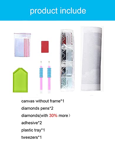 5D DIY Diamond Painting Kits for Adults Kids, Full Round Drill Diamond Art Painting, Crafts, Artwork, Used for Home Office Wall Decoration,14x18inch/35x45cm (Frame)