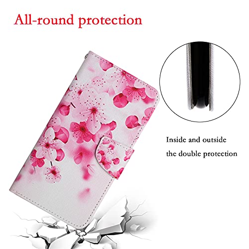 MTQLX Wallet Case for Oppo Reno 6 PRO 5G Premium Luxury Flower Pattern Woman PU Leather Wallet Case with [Kickstand][Wrist Strap],for Oppo Reno 6 PRO 5G (#01)