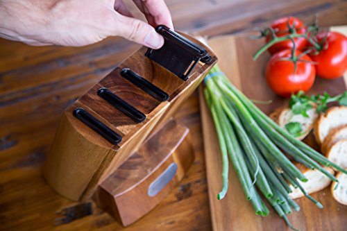 ZYLISS Control Wooden Knife Block - Kitchen Cutlery Storage - Knife Block Without Knives - 5 Slots