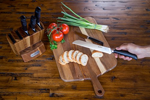 ZYLISS Control Wooden Knife Block - Kitchen Cutlery Storage - Knife Block Without Knives - 5 Slots