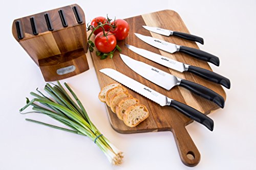 ZYLISS Control Wooden Knife Block - Kitchen Cutlery Storage - Knife Block Without Knives - 5 Slots
