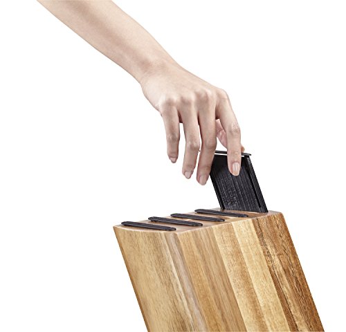 ZYLISS Control Wooden Knife Block - Kitchen Cutlery Storage - Knife Block Without Knives - 5 Slots