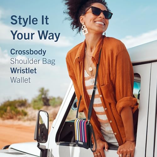Nautica Women's Crossbody Cellphone Purse, Ribbon Stripe