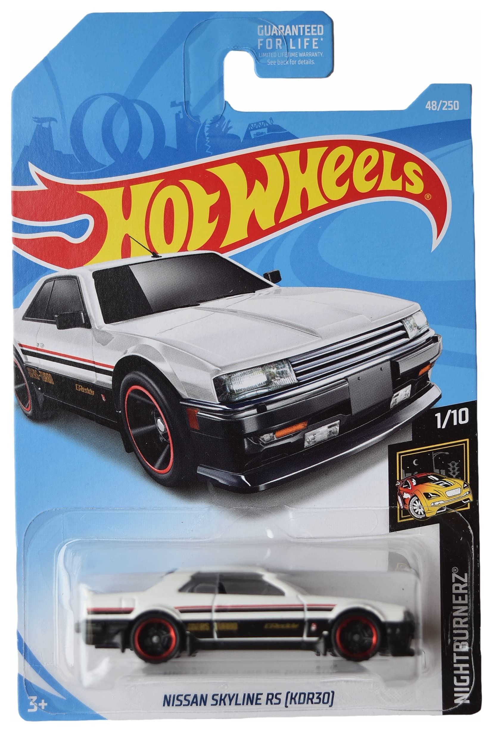 Hot Wheels Nissan Skyline RS, [White/Black] 48/250 Nightburnerz 1/10