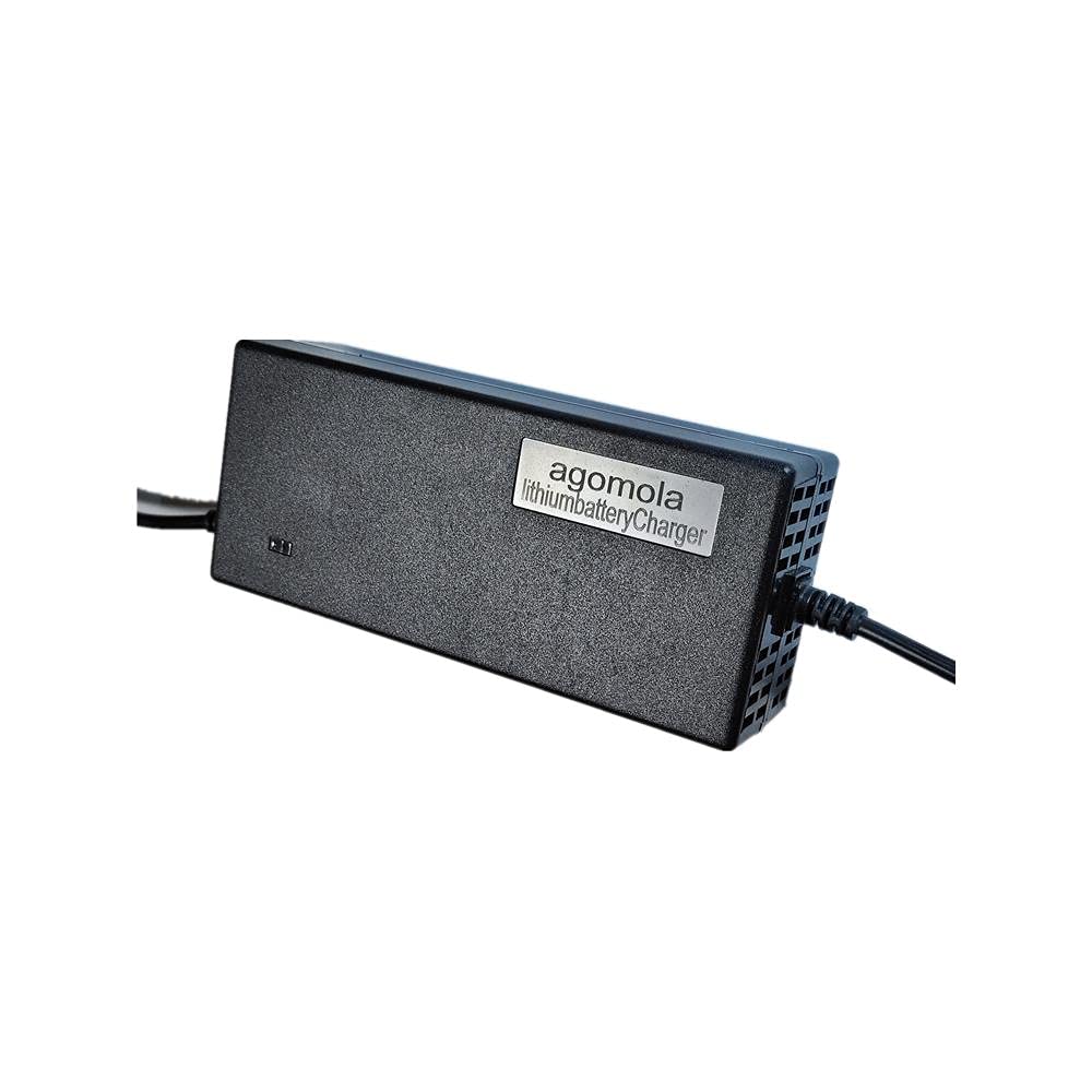 48V Battery Charger 54.6V 2A Power Supply Adapter for Lithium Li-ion Batteries - Ebike Charger With DC Plug and Cooling Fan