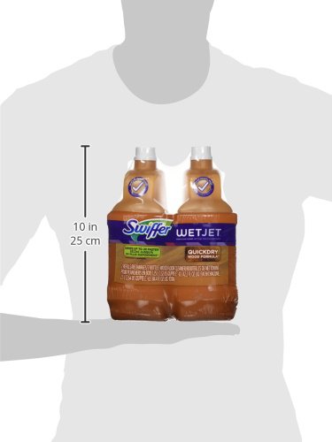 Swiffer Wetjet Wood Floor Cleaner Solution Refill, 42.2 Fl Oz (Pack of 2)