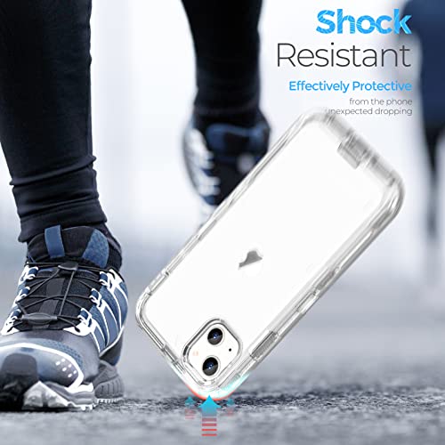 ORIbox for iPhone 13 mini/12 Mini Case Clear, [10 FT Military Grade Drop Protection], Transparent Heavy Duty Shockproof Anti-Fall Case for iPhone 13/12 Mini Phone Case,5.4 inch,3 in 1, Crystal Clear