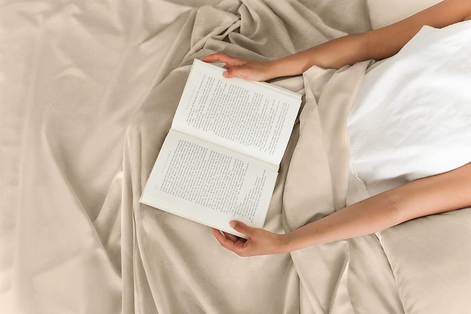 Extra Deep Pockets 400 Thread Count 100% Cotton 4 Piece Full Size Bedding Sheet Set - Breathable & Cooling - Hotel Luxury Bed Sheets Set - Extra Soft, Wrinkle Free and Comfy Cream Bedding Sheets Set