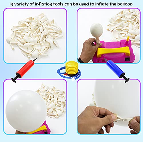 White Balloons 100 Pack, Round Latex Party Balloons12 inch, Thickened white matte balloons Can be filled with Helium for Birthday Wedding Graduation