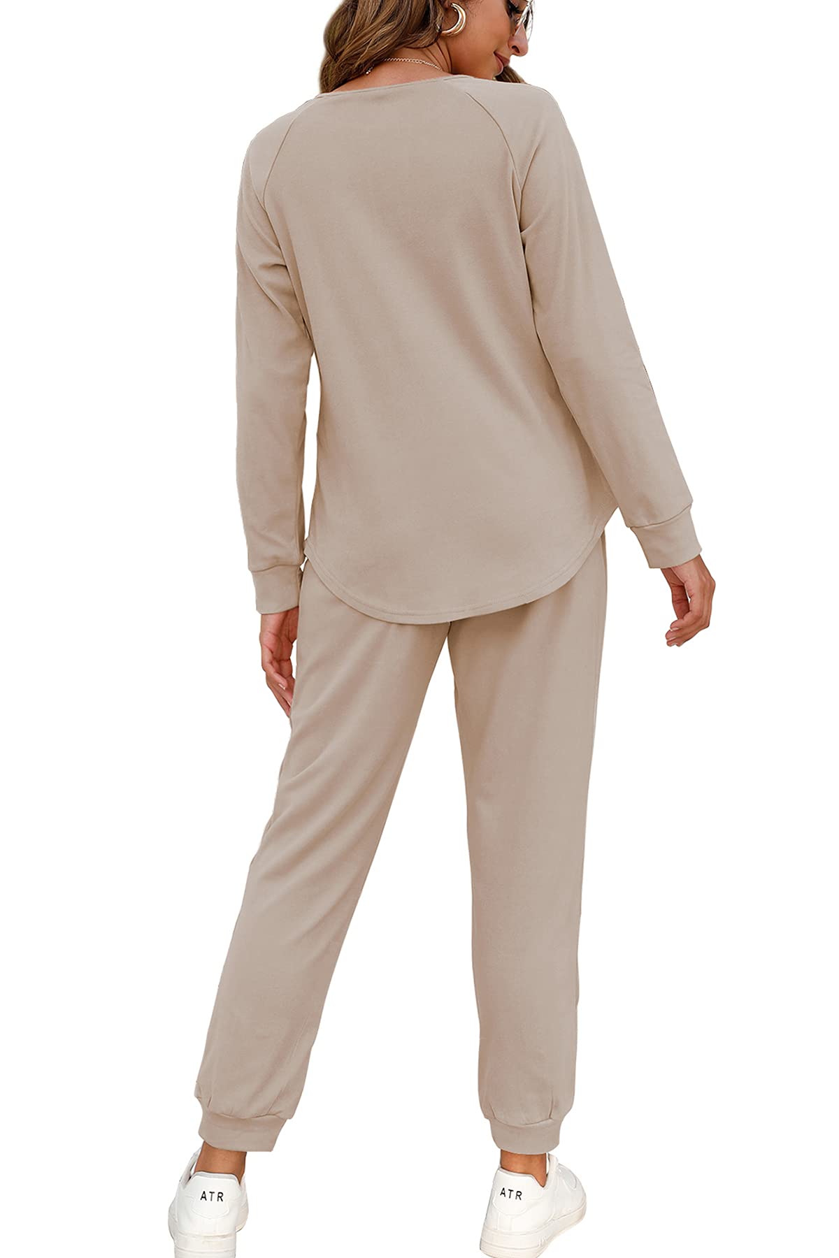 Cute Two Piece Outfits for Women, Pajama Pants for Women Beige S