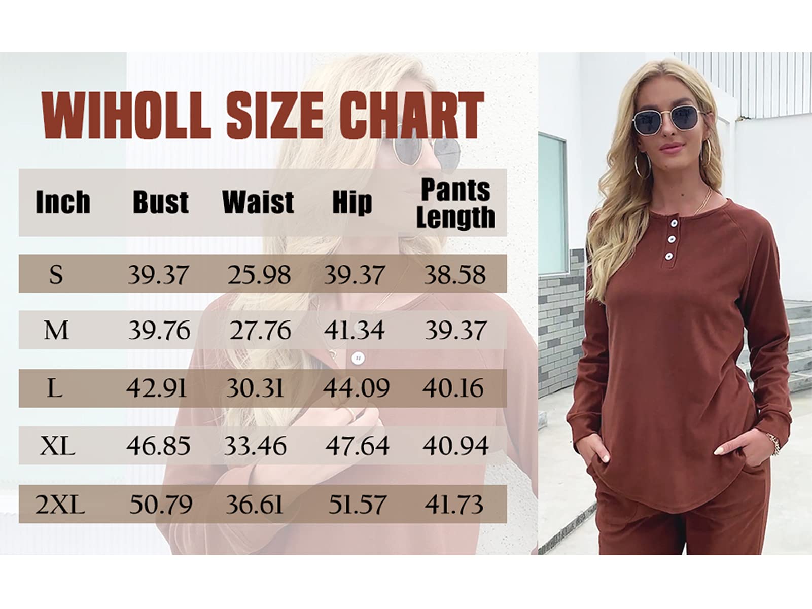 Cute Two Piece Outfits for Women, Pajama Pants for Women Beige S