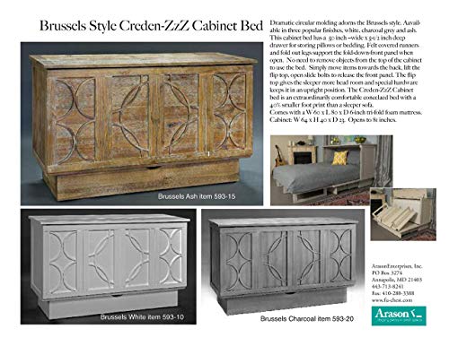 fu-chest Queen CREDEN-ZZZ Brussels Cabinet Bed in The New Charcoal Color