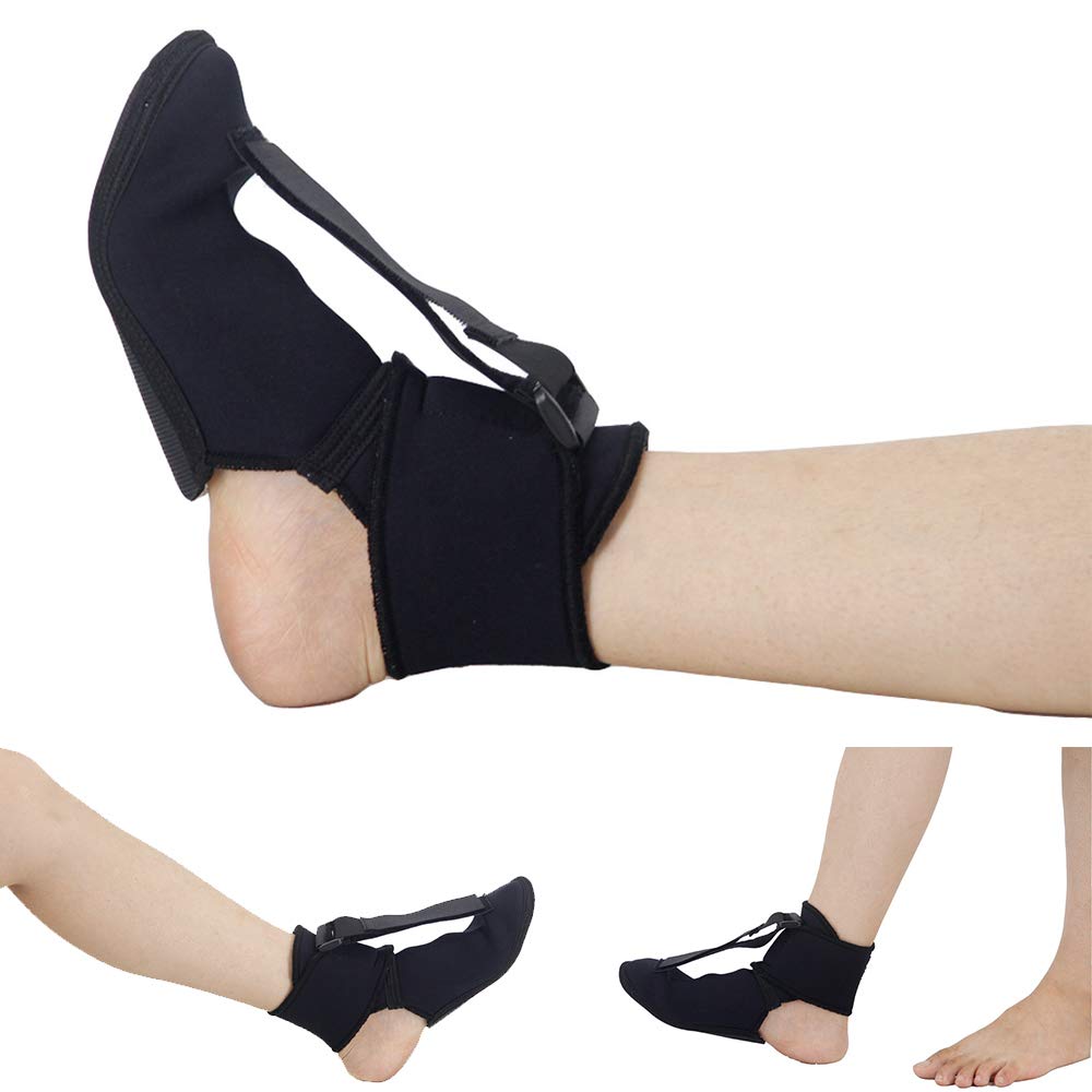 Beginbelle Plantar Fasciitis Night Splint Sock. Planter Fasciitis Support Dorsal Drop Foot Brace for Right or Left Foot. Soft Stretching Boot Splints for Feet, Sleep, Recovery Socks, Braces (Small)
