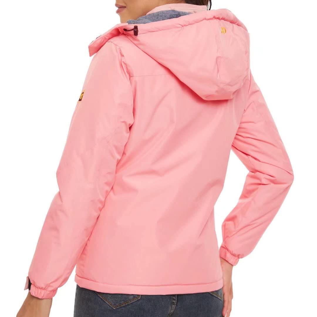 Pdbokew Women's Skiing Snowboarding Jackets Fleece Hood Mountain Snow Coat