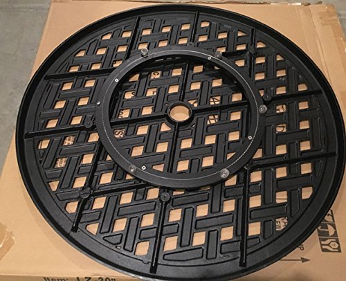 Outdoor Lazy Susan with Umbrella Hole 30" Turntable Patio cast Aluminum Nassau Bronze