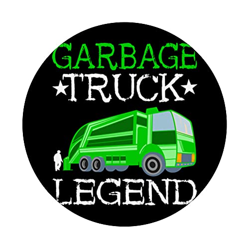 Garbage Truck Legend Trash Truck Waste Management Truck PopSockets Swappable PopGrip