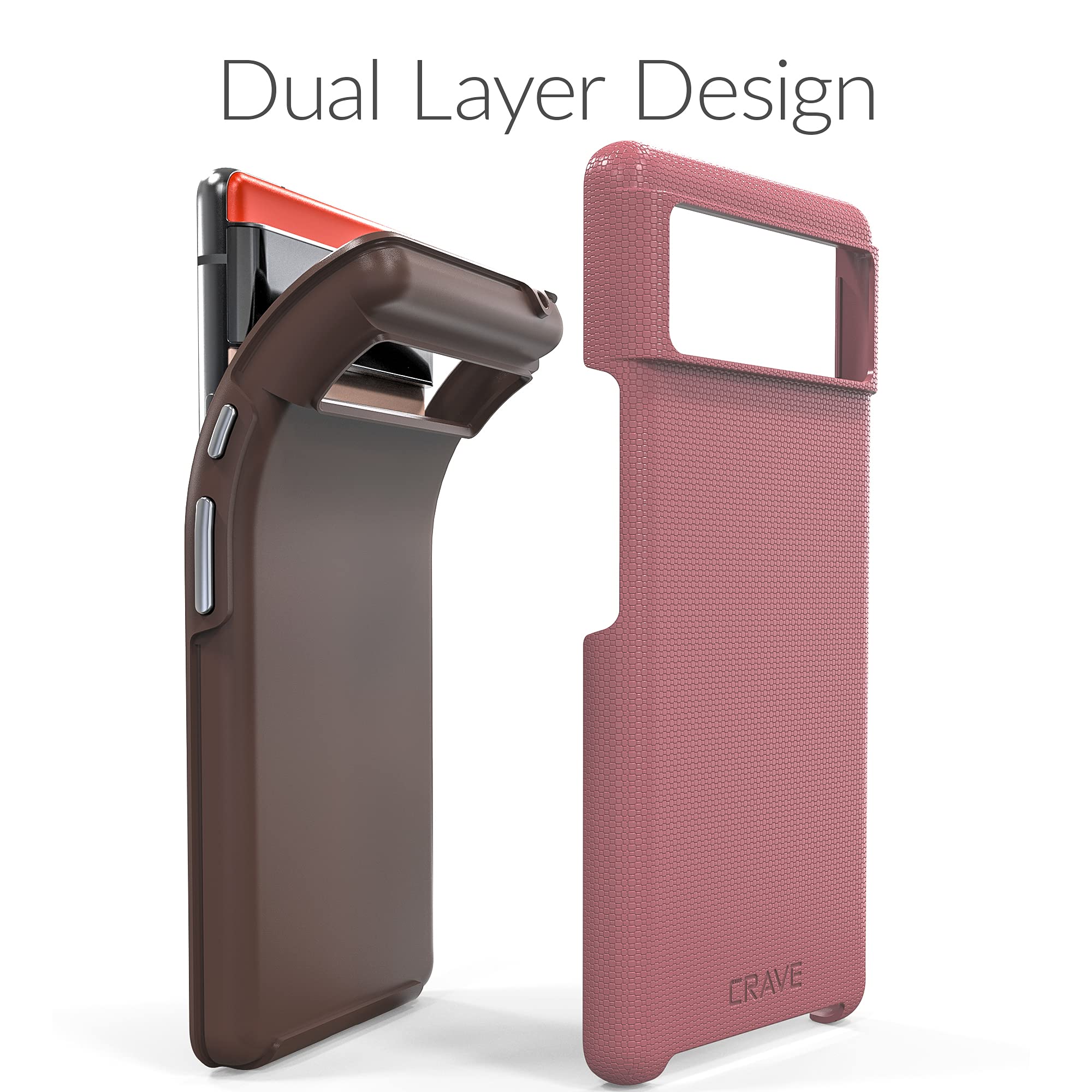 Crave Dual Guard for Google Pixel 6, Shockproof Protection Dual Layer Case for Google Pixel 6 - Berry