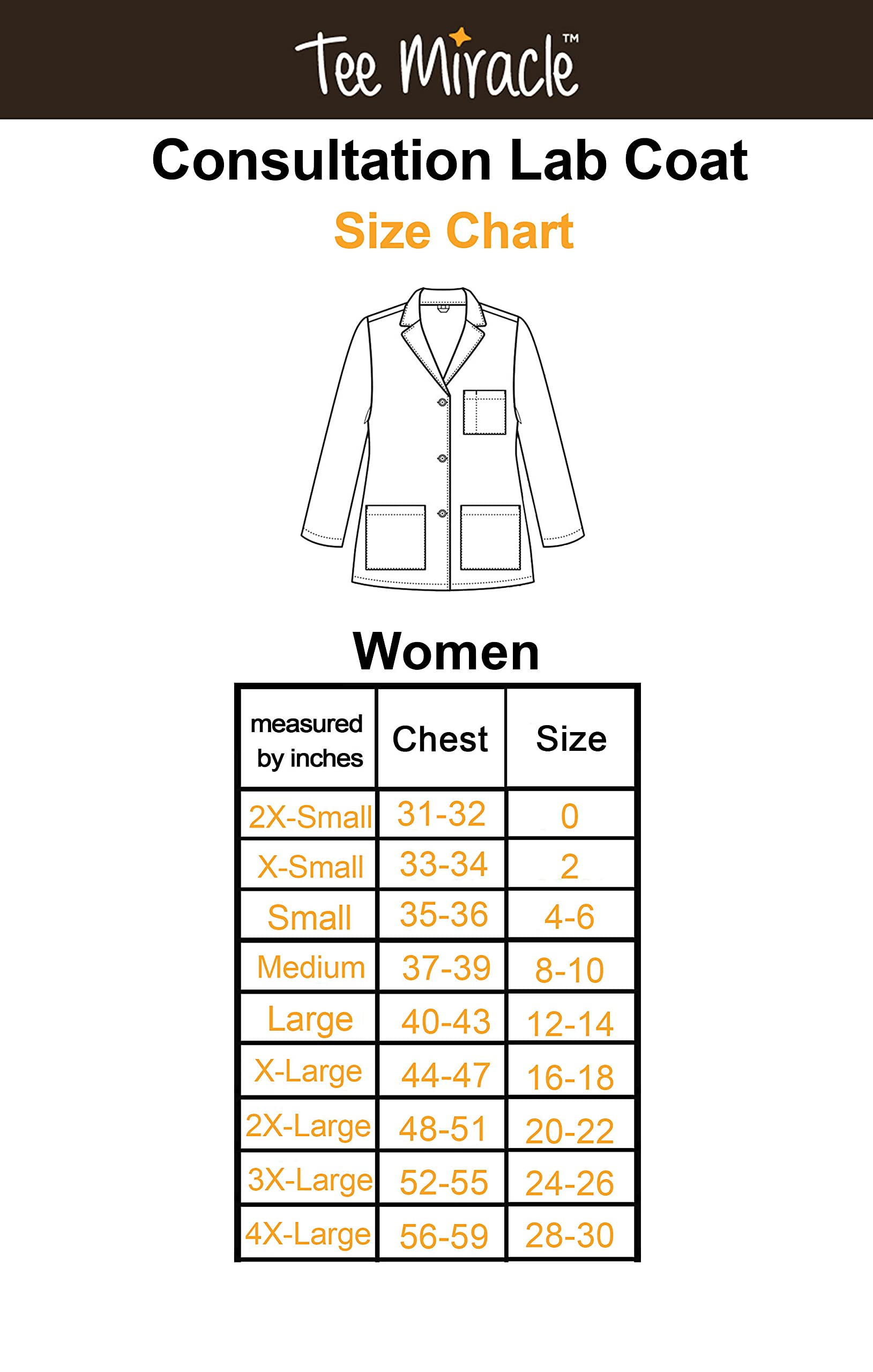 Custom Embroidered Womens Medical Laboratory Coats - Add Your Name or Text - Long Sleeve 3-Pocket Consultation Coats