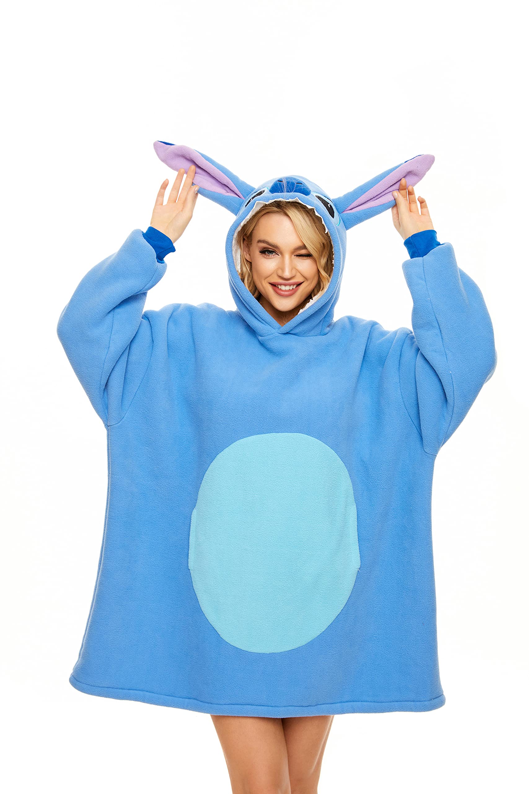 Cute Animals Blanket Onesie Hoodie Soft Warm Comfy Plush Halloween Costumes