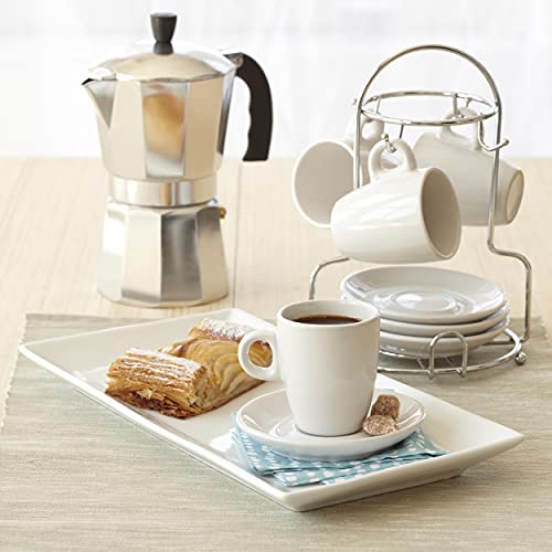 IMUSA USA B120-42V Aluminum Espresso Stovetop Coffeemaker 3-Cup, Silver