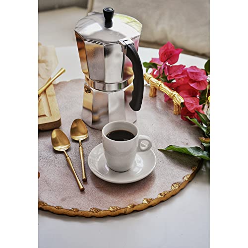 IMUSA USA B120-42V Aluminum Espresso Stovetop Coffeemaker 3-Cup, Silver