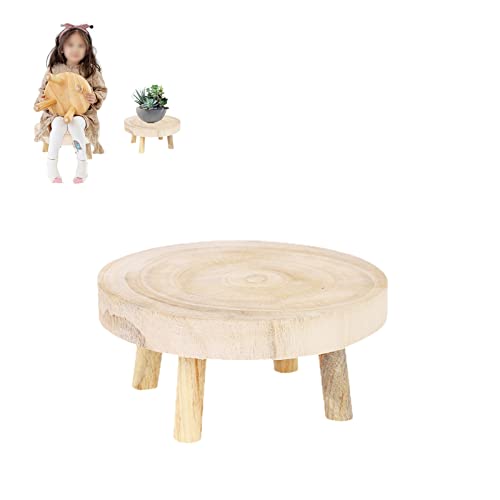 Wooden Step Stool, Vintage Decorative Single Wooden Stepping Footstool for Adult, Kids & Elderly, Reach High Places in Kitchen, Bathroom, Closet, Sink, High Beds