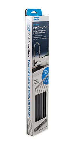 Camco 43519 Roll-Up Dish Drying Rack - Provides Extra Drying Space for Dishes, Pots and Pans - Heat-Resistant Up to 450° F - 17-Inches x 13-Inches