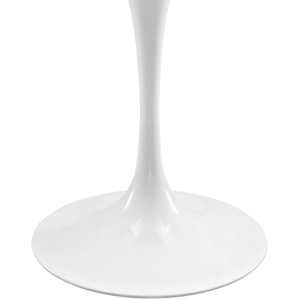 Oakestry 48-inch Mid-Century Modern Oval Dining Table Sleek White Pedestal Base Stylish Kitchen Breakfast Nook Table Space-Saving Design for Dining Room & Small Spaces, 48" D X 27.5" W X 28.5" H
