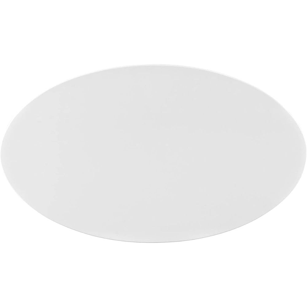 Oakestry 48-inch Mid-Century Modern Oval Dining Table Sleek White Pedestal Base Stylish Kitchen Breakfast Nook Table Space-Saving Design for Dining Room & Small Spaces, 48" D X 27.5" W X 28.5" H