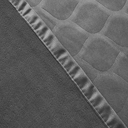 fuguitex Waterproof Dog Blanket Bed Cover Dog Crystal Velvet Moroccan Fuzzy Cozy Plush Pet Blanket Throw Blanket for Couch Sofa(40 * 60 inch, Light Grey+Grey)